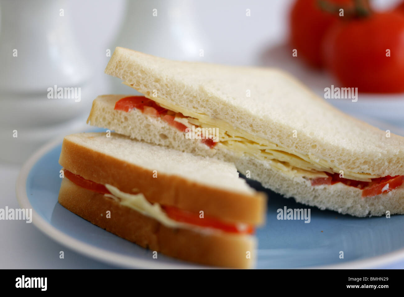 Cheese and Tomato Sandwich Stock Photo - Alamy