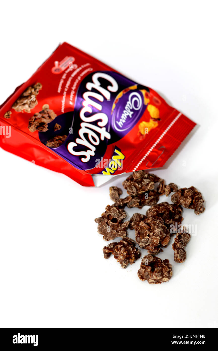 Bag cadburys cadburys chocolate clusters food milk hi-res stock ...