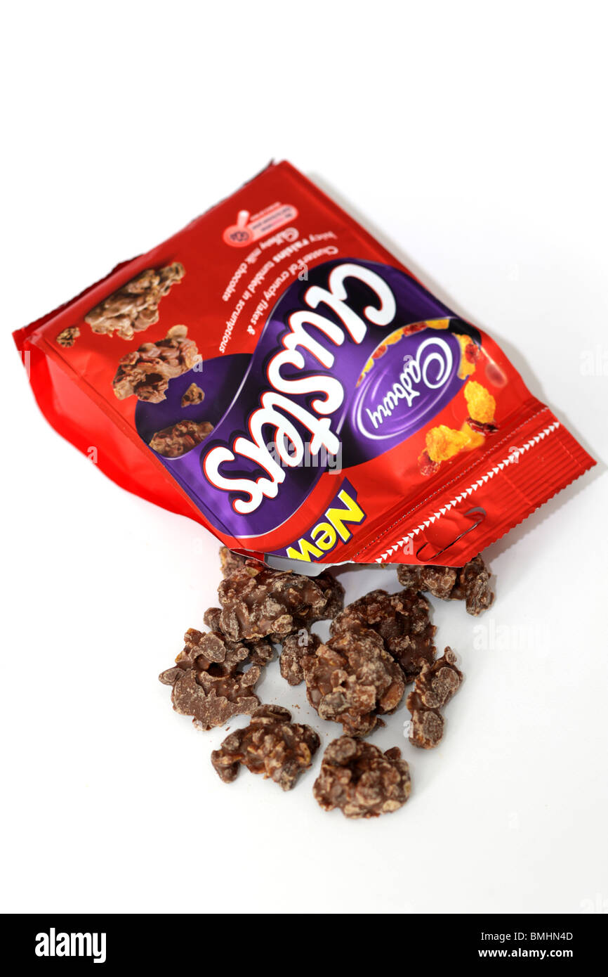 Bag cadburys cadburys chocolate clusters food milk hi-res stock ...