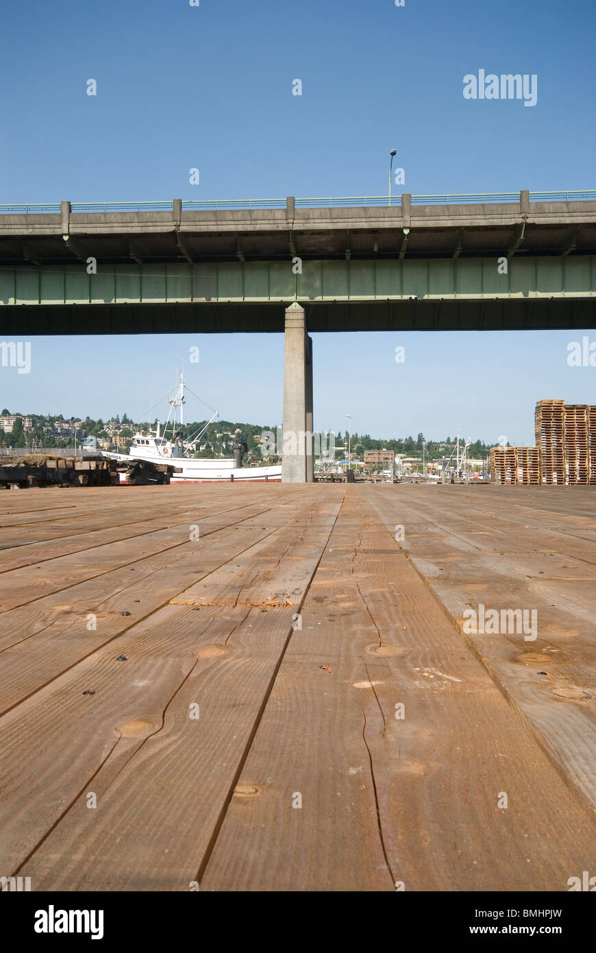 Wooden dock in Ballard, Washington State Stock Photo - Alamy