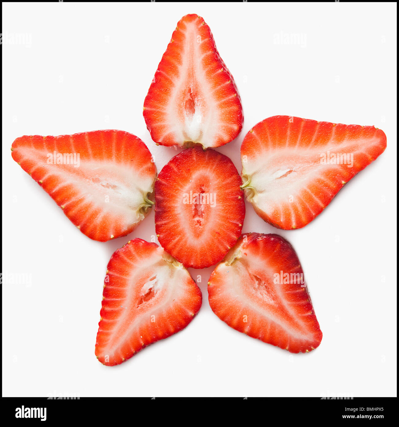 Strawberries in the shape of a star Stock Photo - Alamy