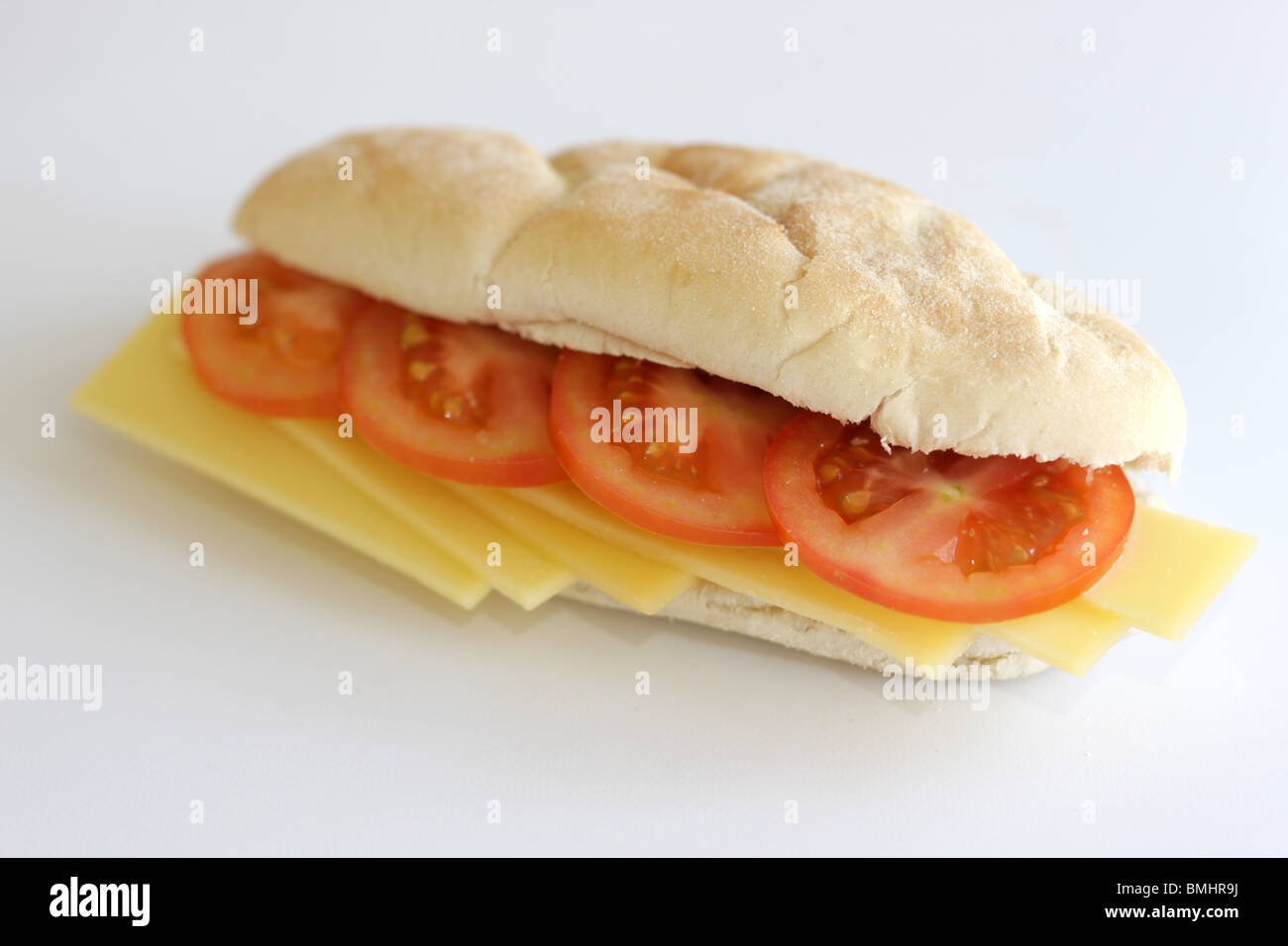 Cheese and Tomato Subway Roll Stock Photo - Alamy