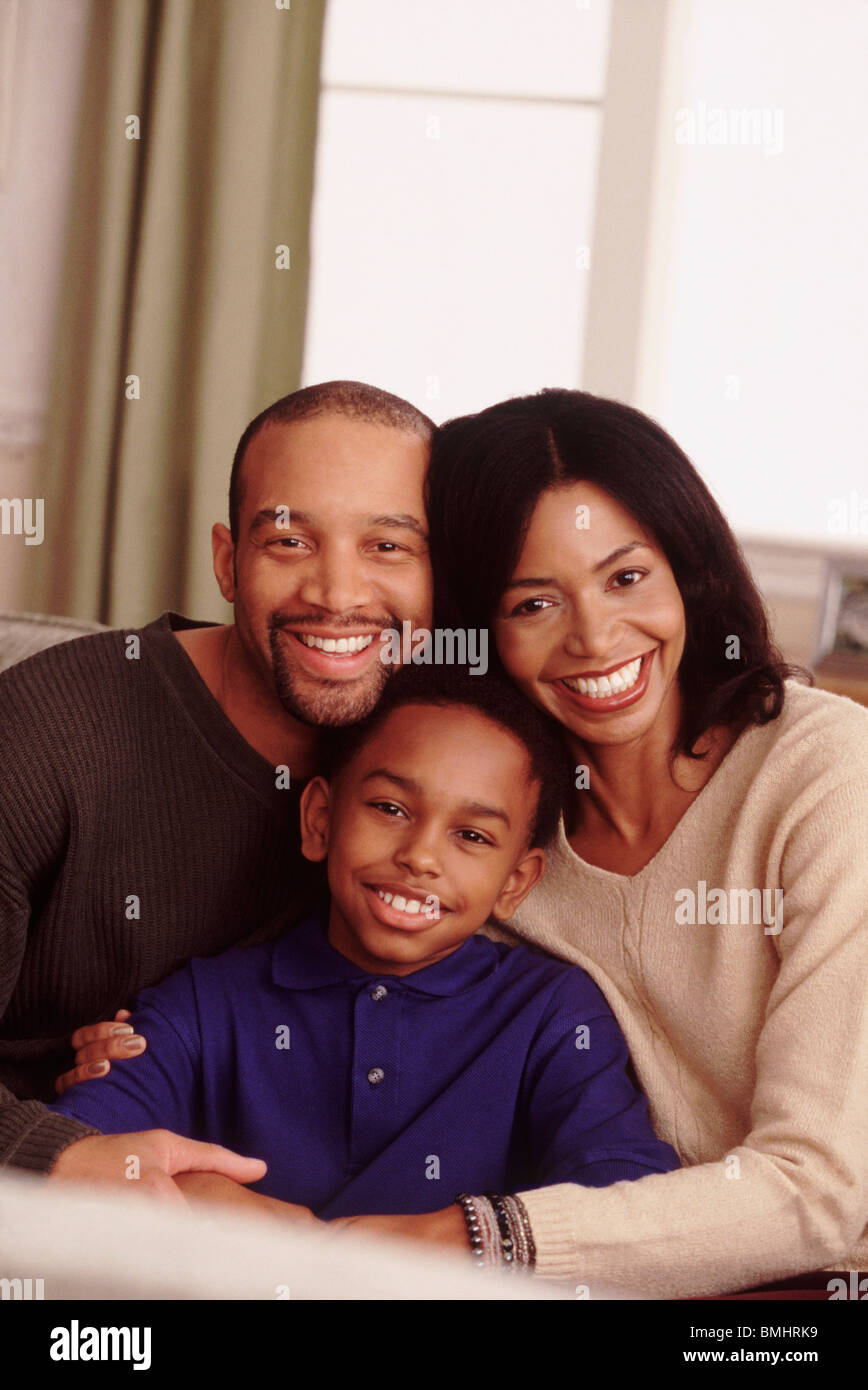 Portrait of a boy and his parents Stock Photo - Alamy