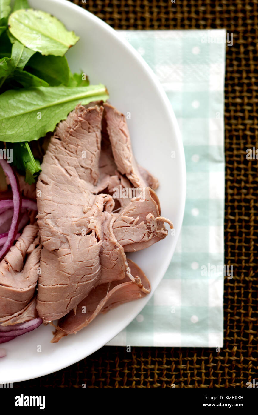 Cold Beef Salad Stock Photo - Alamy