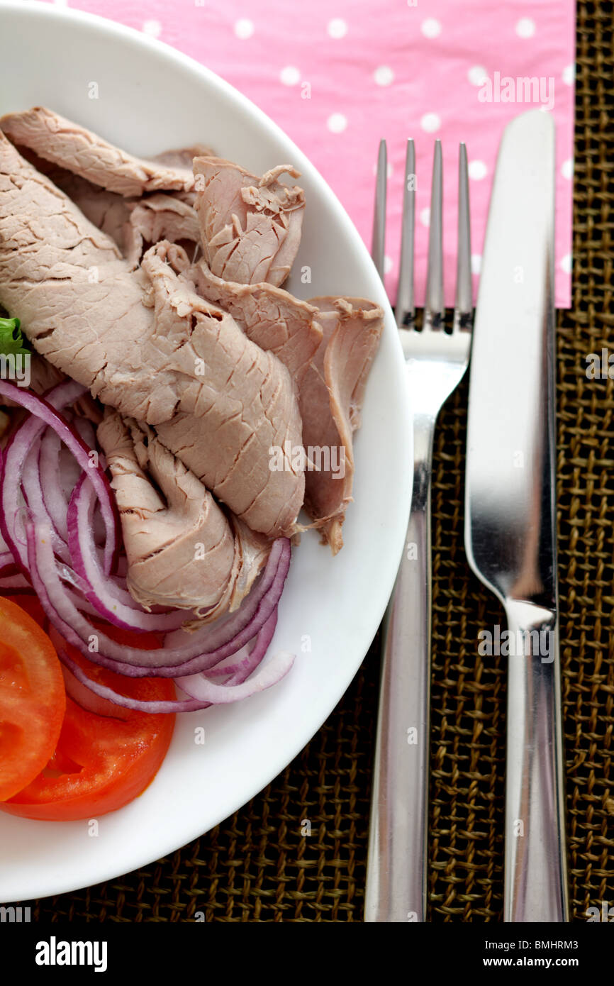 Cold Beef Salad Stock Photo - Alamy