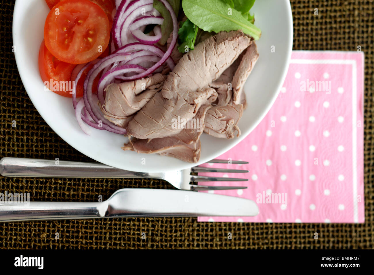 Cold Beef Salad Stock Photo - Alamy