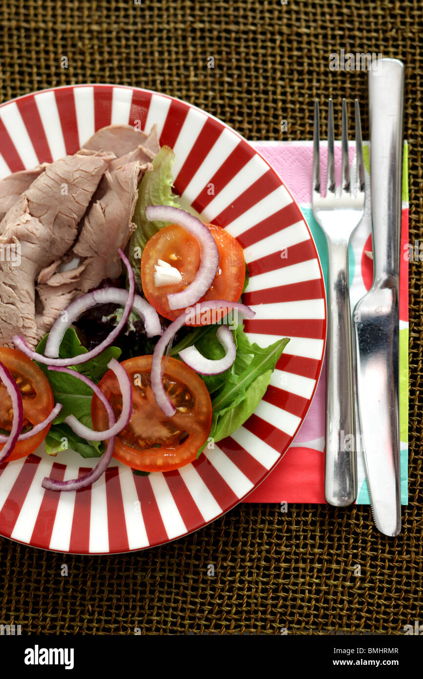 Cold Beef Salad Stock Photo - Alamy