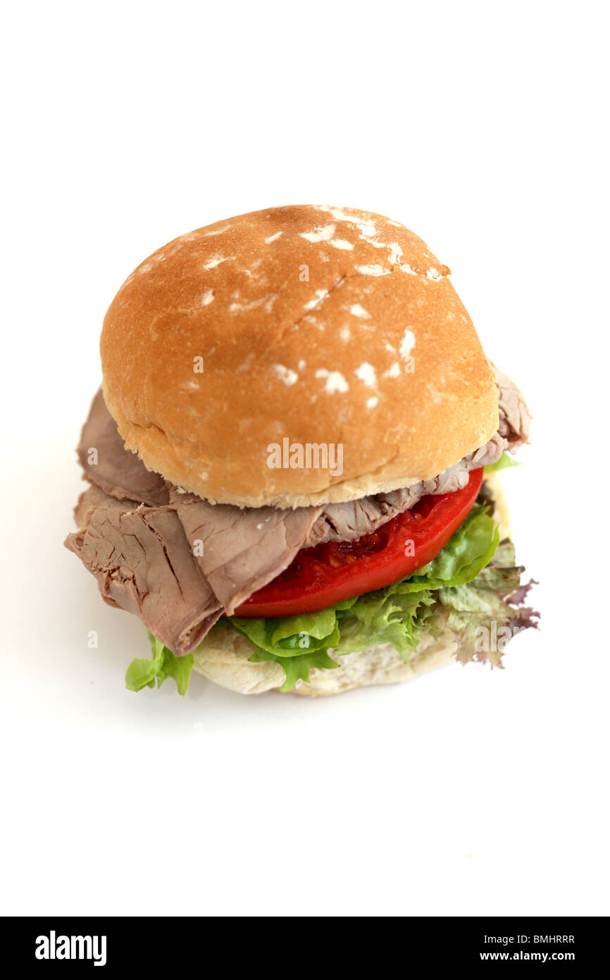 Cold Roast Beef Roll Stock Photo - Alamy