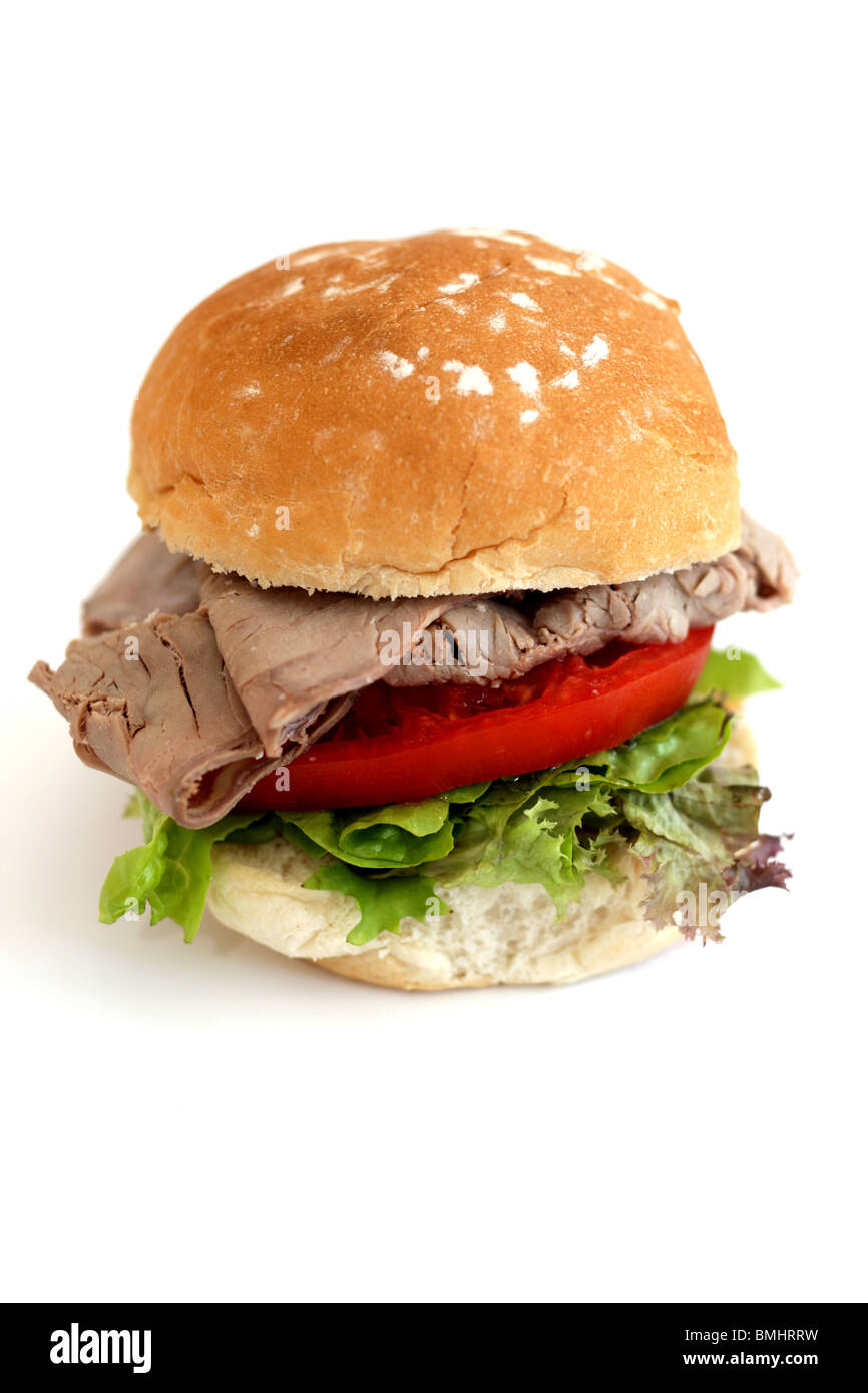 Cold Roast Beef Roll Stock Photo - Alamy