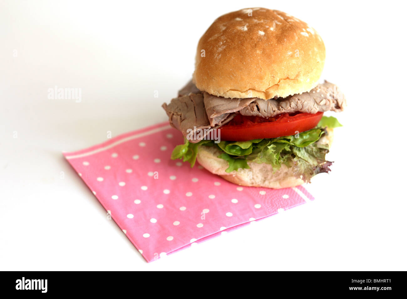Cold Roast Beef Roll Stock Photo - Alamy