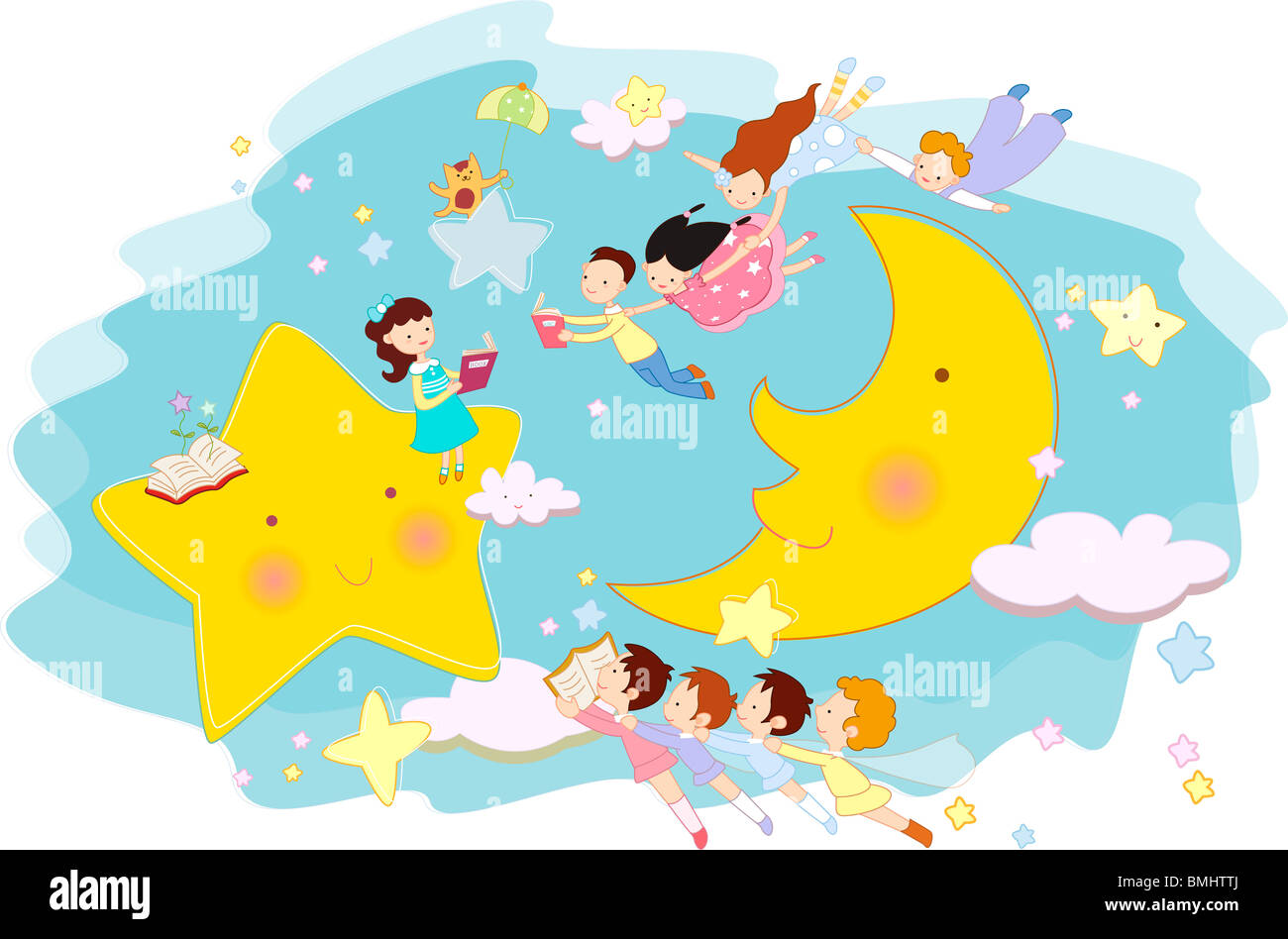 students reading books Stock Photo - Alamy