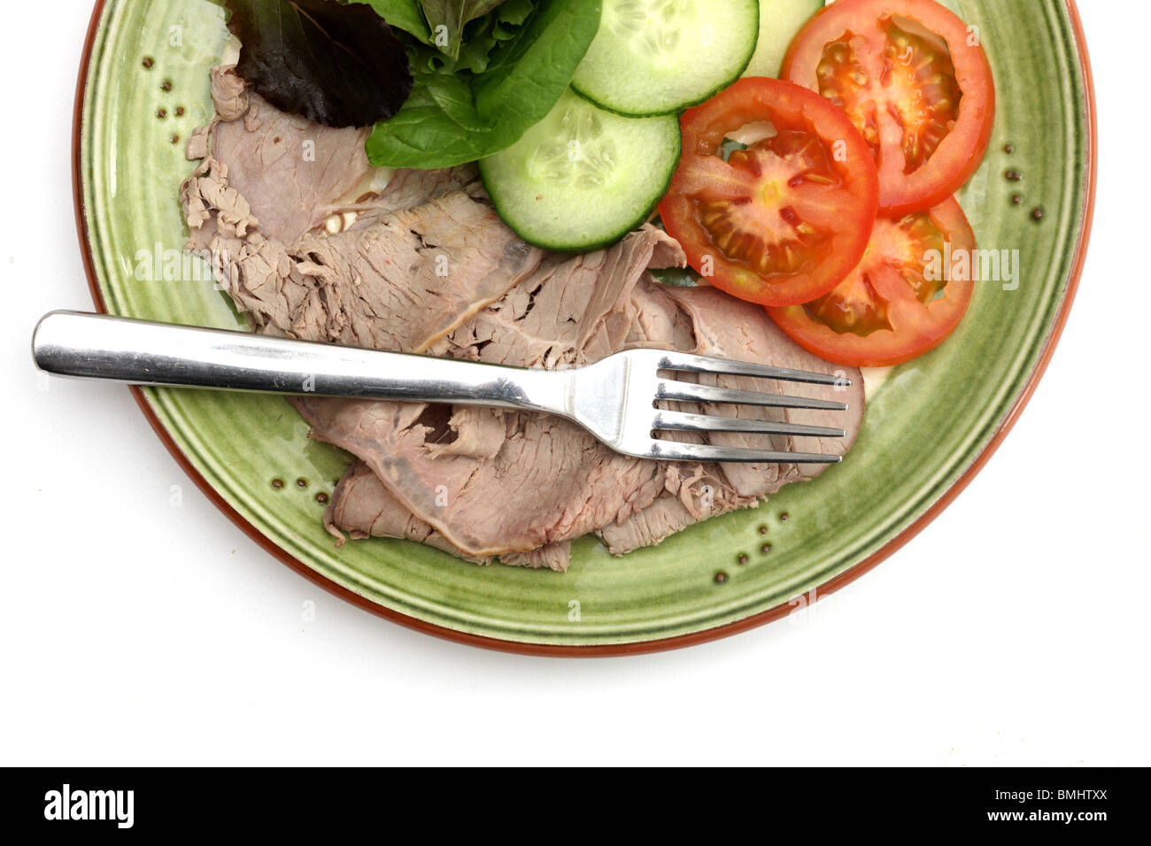 Cold Roast Beef Salad Stock Photo - Alamy