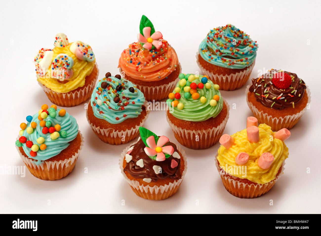 Assorted cupcakes Recipe available Stock Photo - Alamy