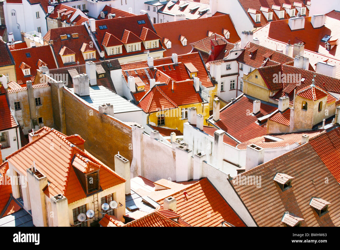 Prague roof hi-res stock photography and images - Alamy