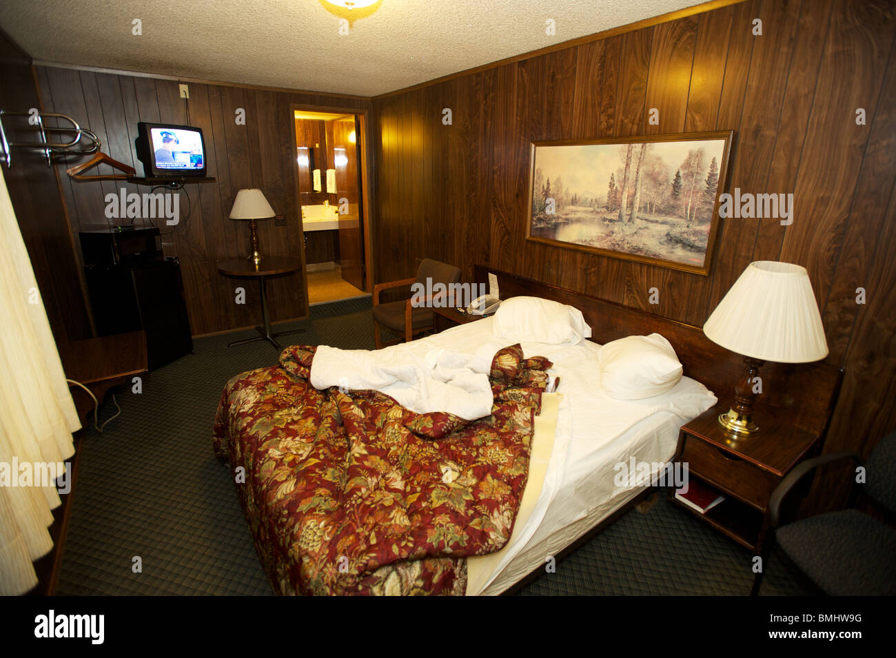 Old fashioned 60's era Motel Room Stock Photo: 29896540 - Alamy