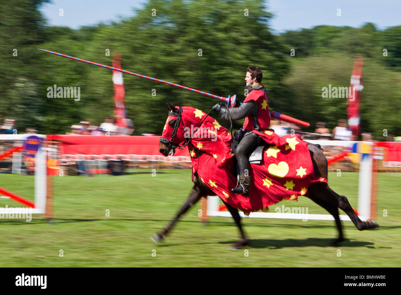 Knight Charging on Horseback Stock Photo - Alamy
