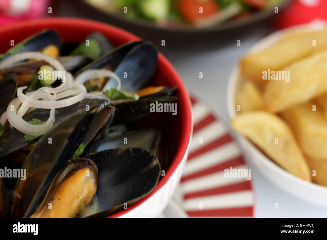 Bowl of Mussels Stock Photo - Alamy
