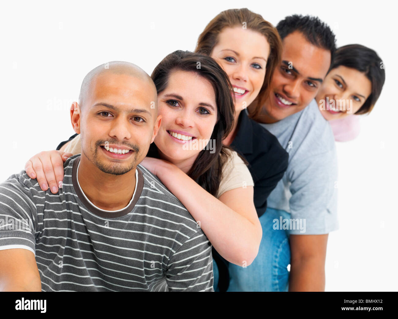 Line of people Stock Photo - Alamy