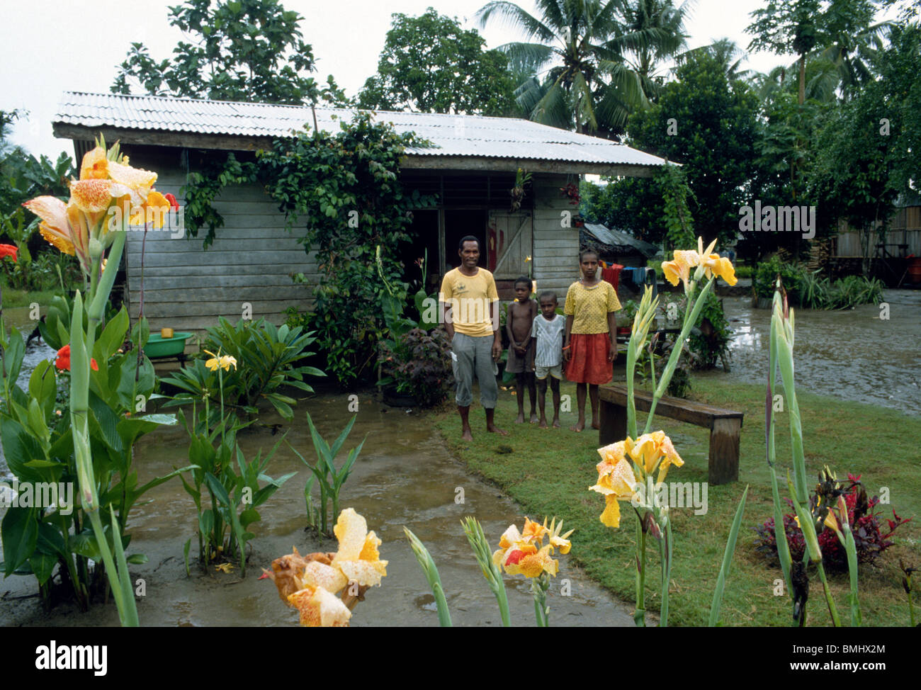 Resettlement camp, West Papua. Indonesia Stock Photo - Alamy