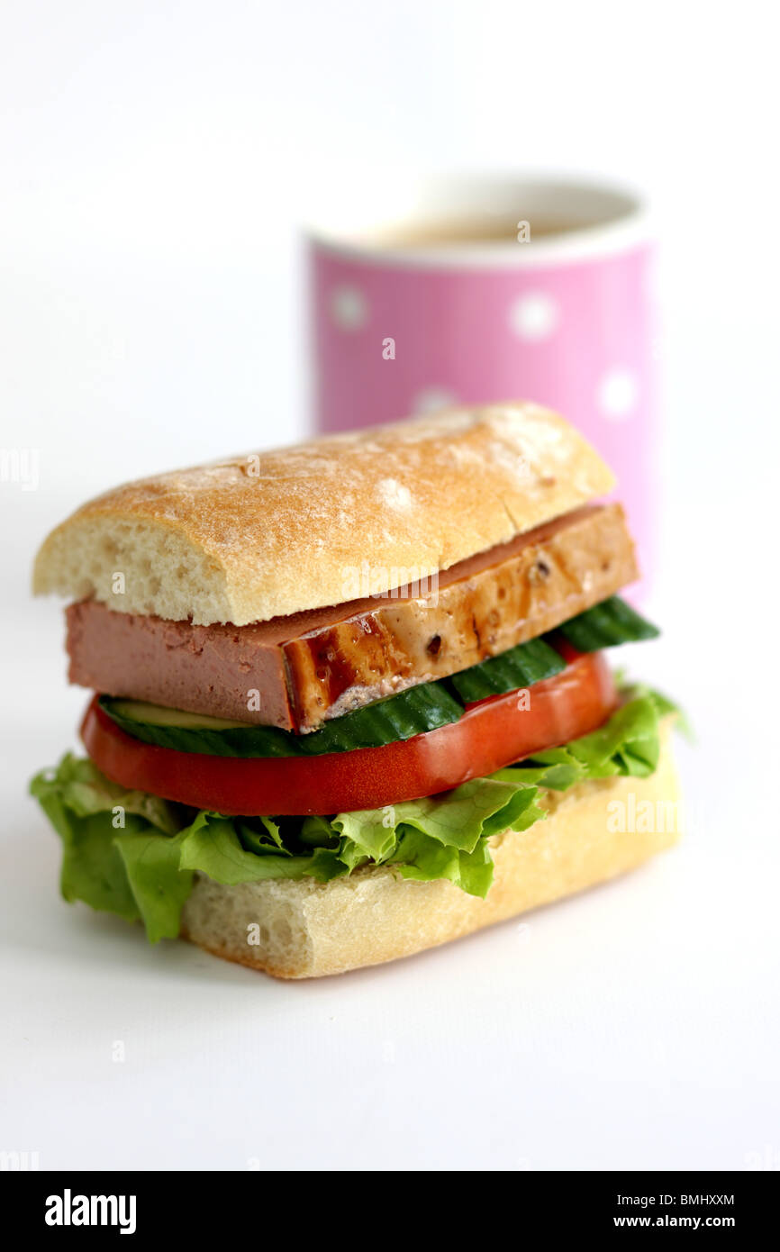 Pate and Salad Roll Stock Photo - Alamy