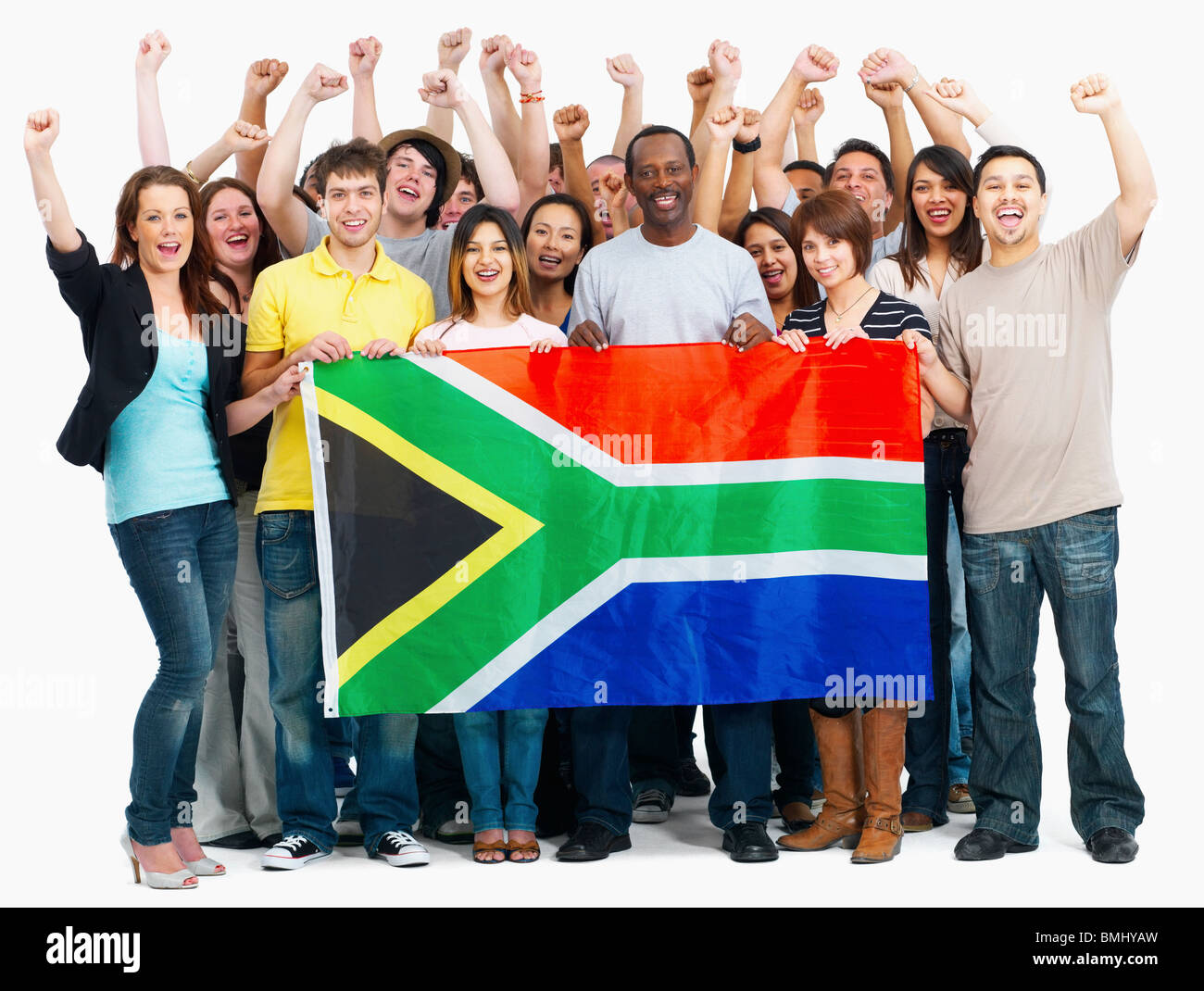 group of people holding flag Stock Photo - Alamy