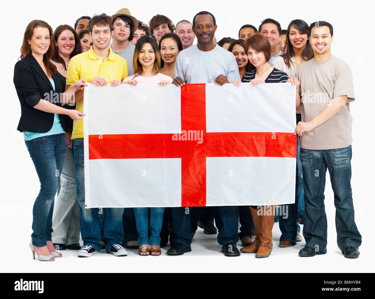 group of people holding flag Stock Photo - Alamy