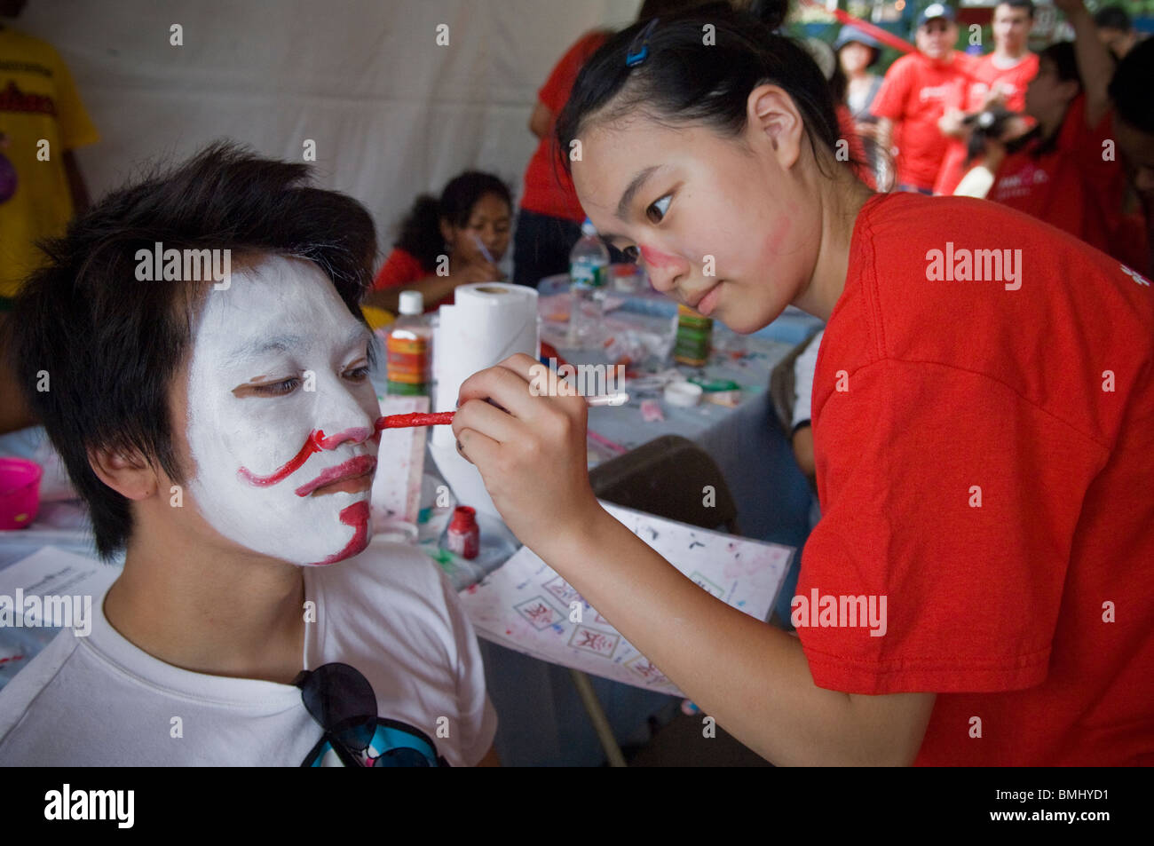 Noh face painting at the fourth annual Japan Day celebration in Central ...