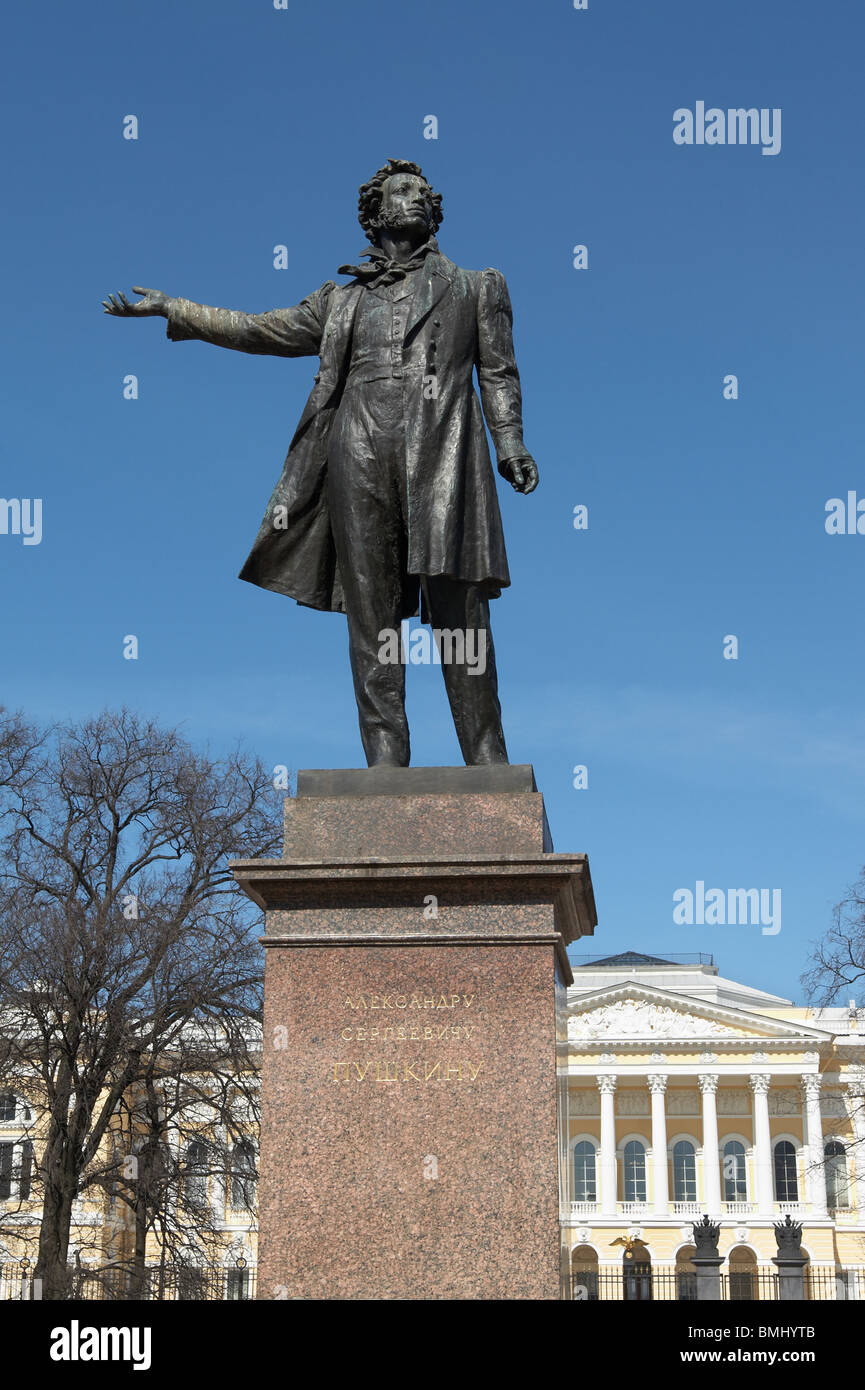 Pushkin statue hi-res stock photography and images - Alamy