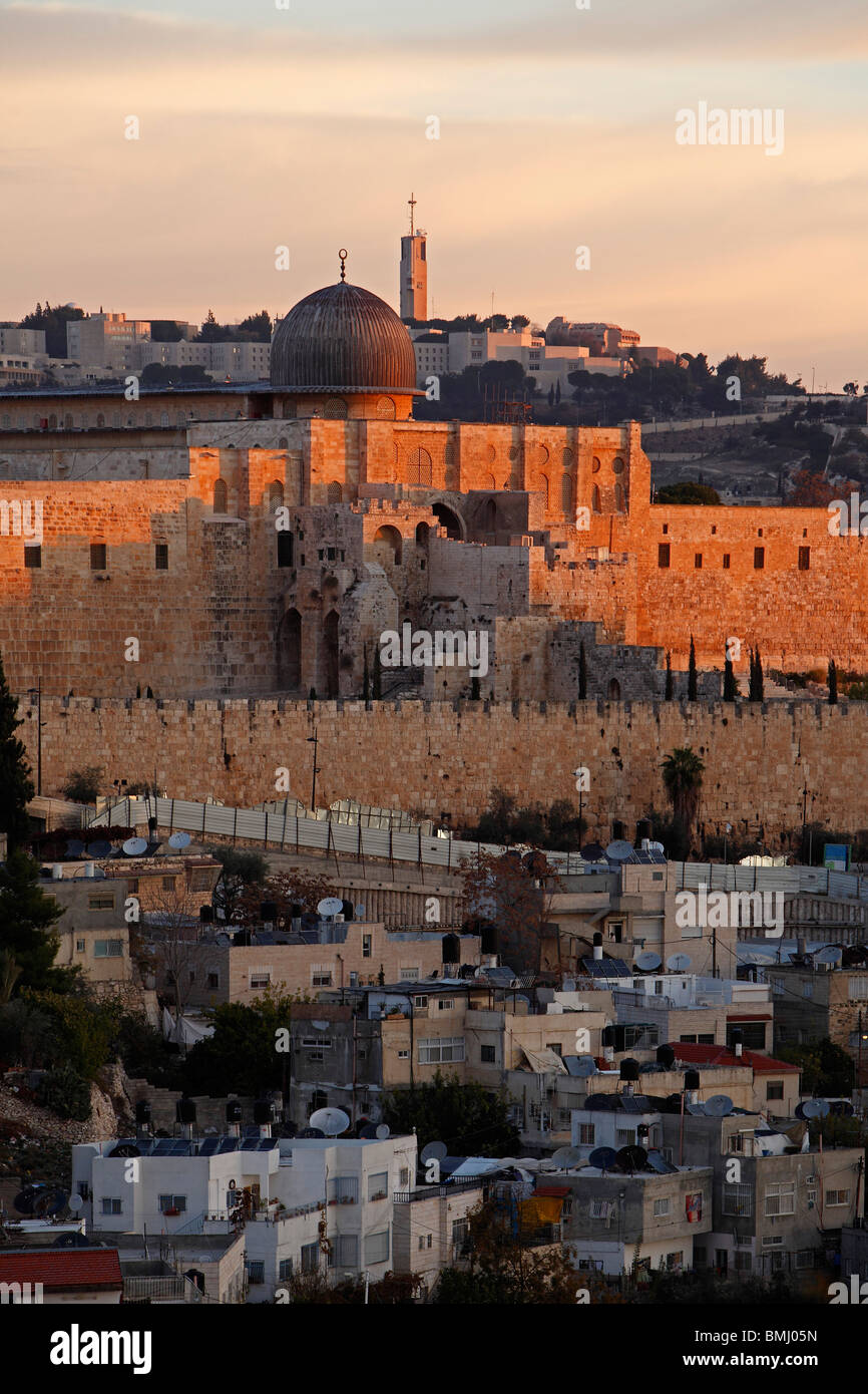 Israel,Jerusalem,Old City Wall,El Aksa Mosque Stock Photo - Alamy
