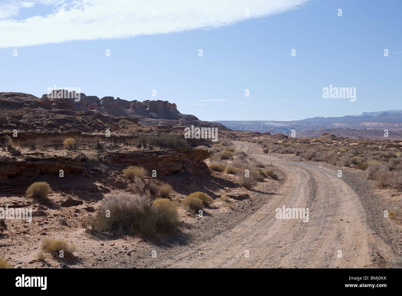 Dirt road in Arizona desert Stock Photo - Alamy