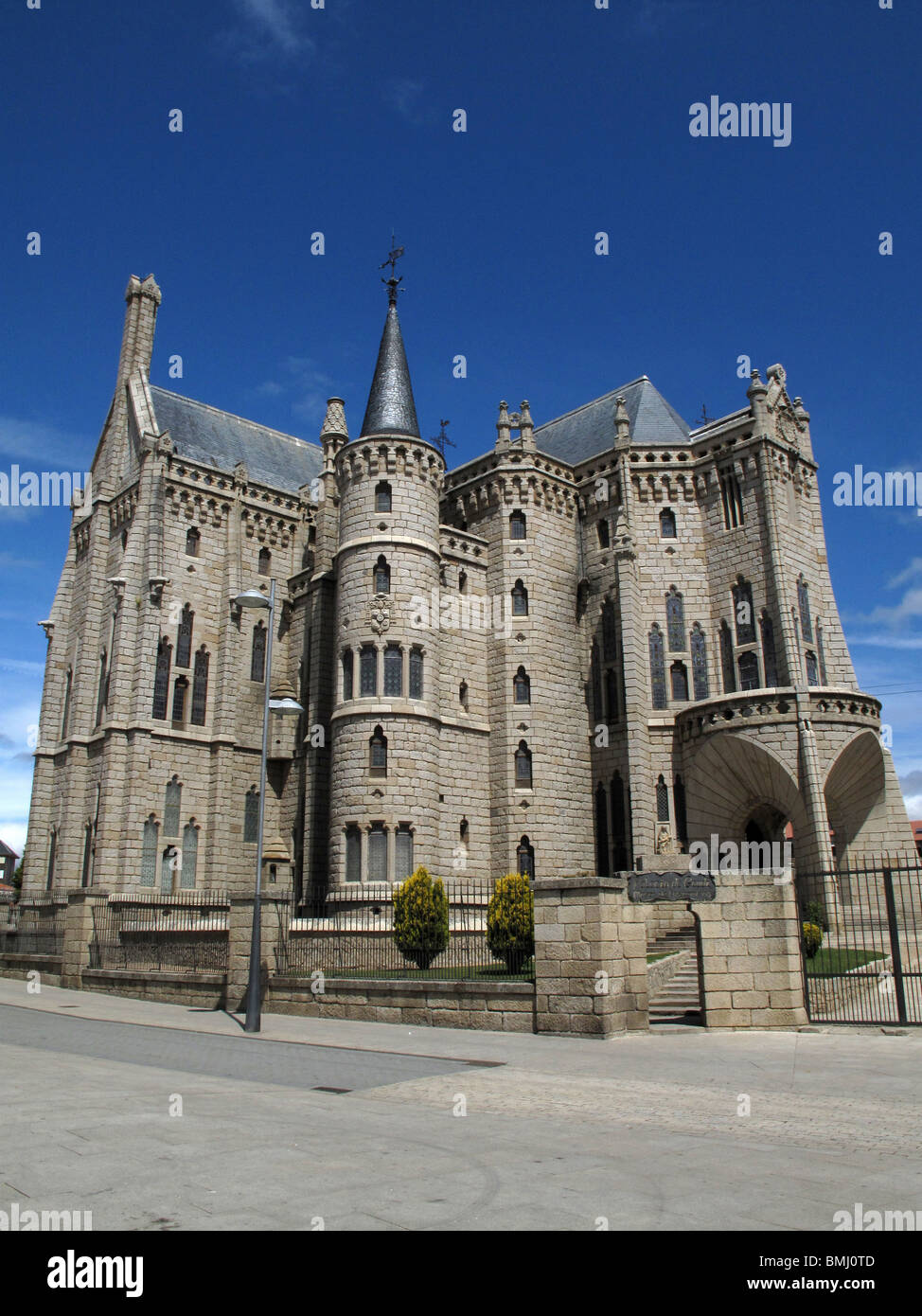 Episcopal Palace by architect Antoni Gaudi in Astorga. Leon province ...