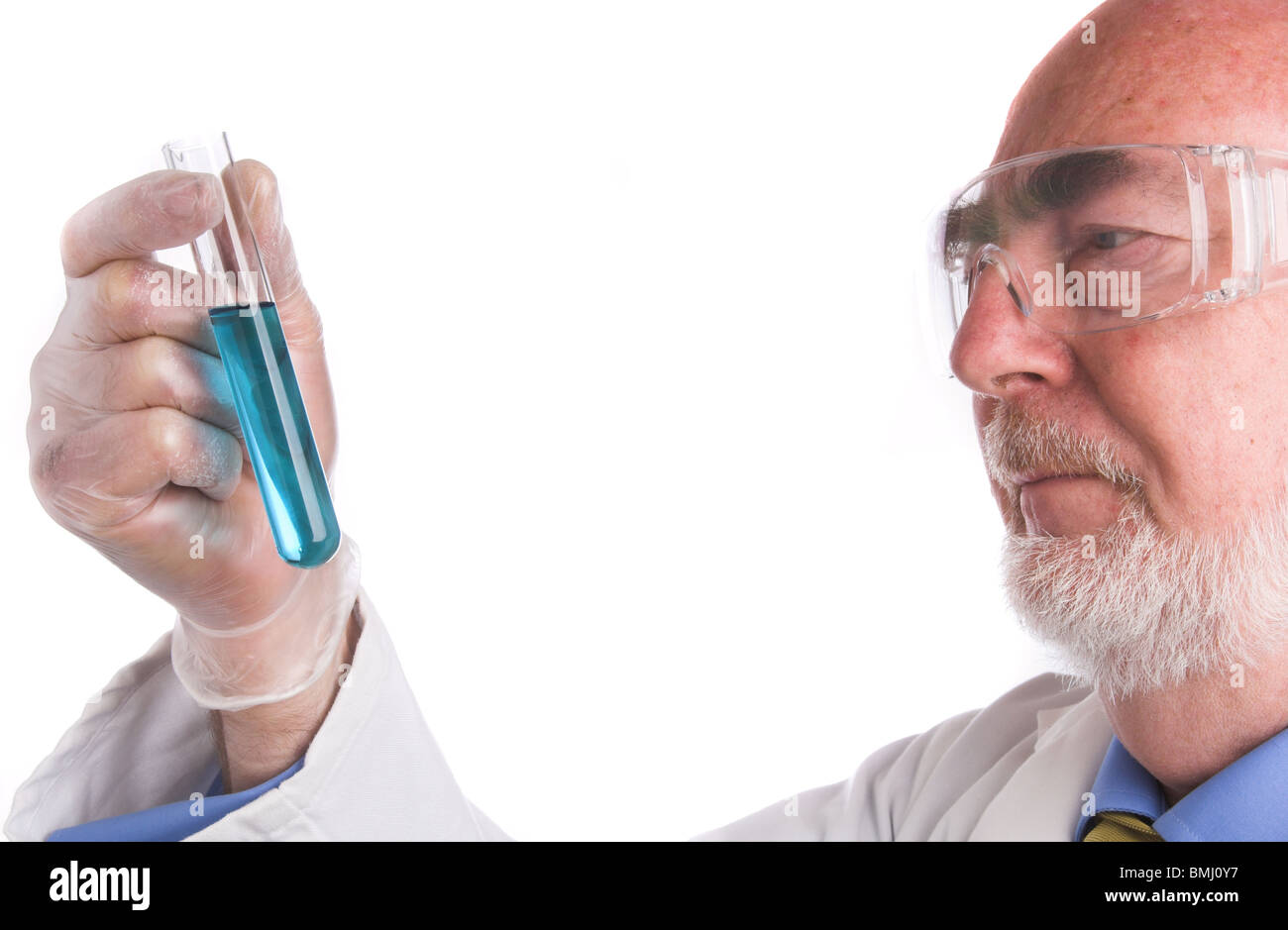 Scientist with test tube Stock Photo - Alamy
