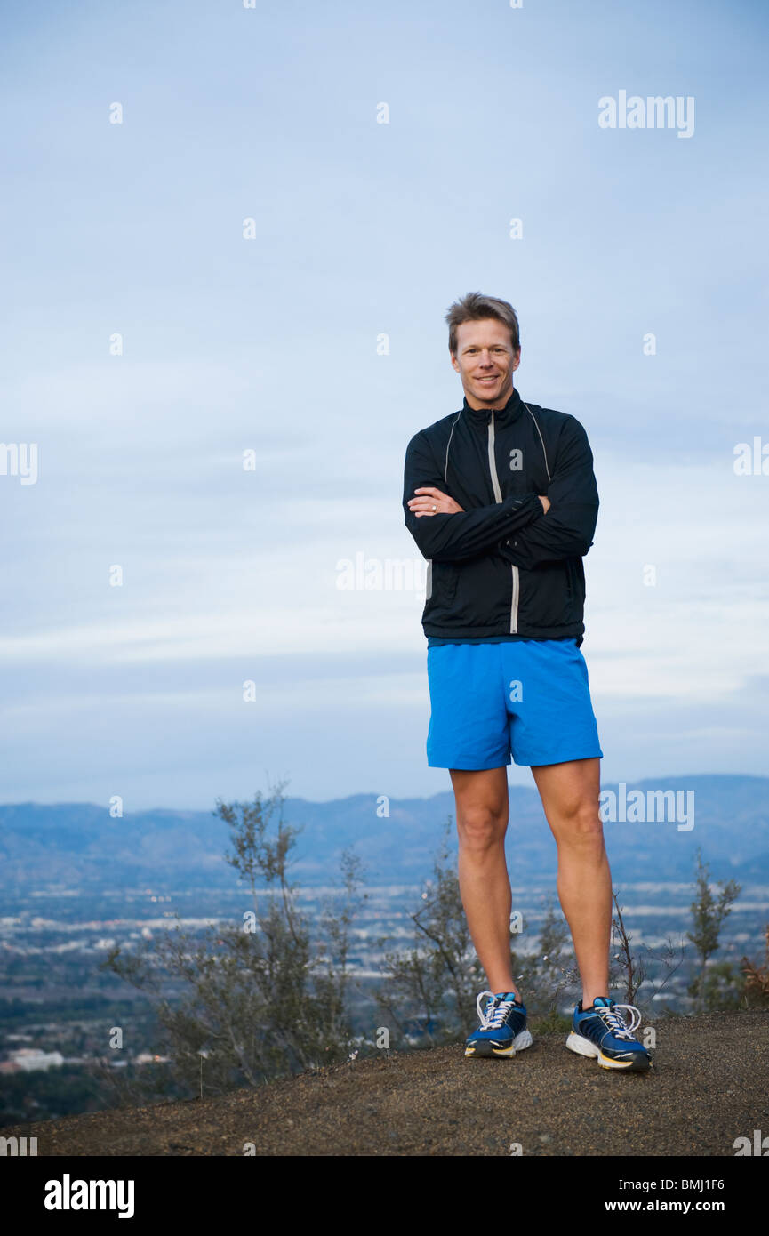 Portrait of trail runner Stock Photo - Alamy