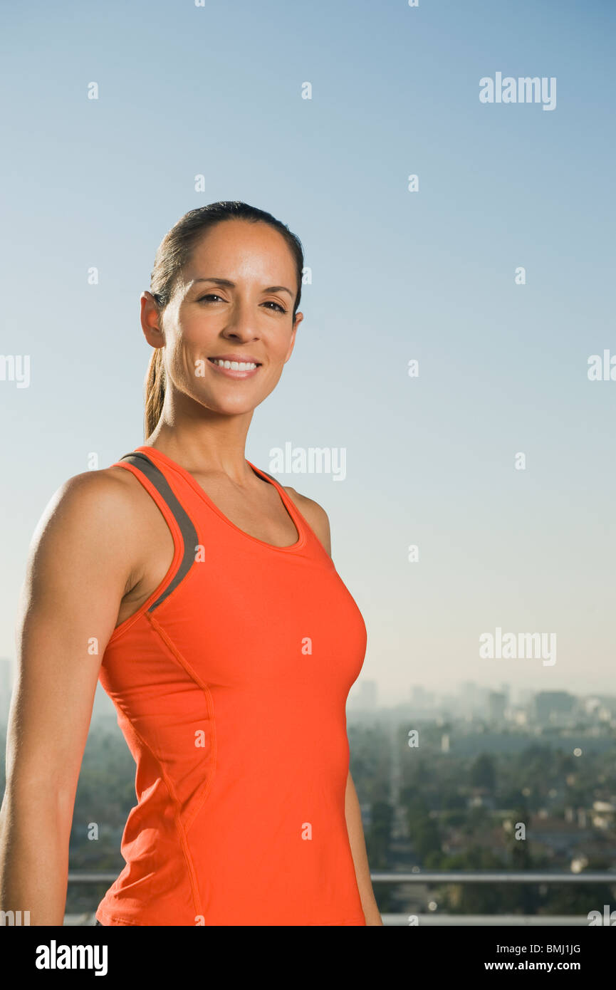 Woman wearing exercise clothing Stock Photo - Alamy