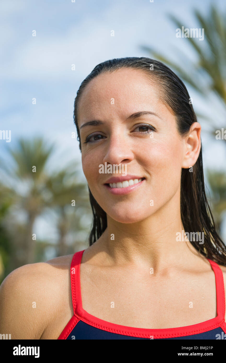 Woman wearing bathing suit Stock Photo - Alamy