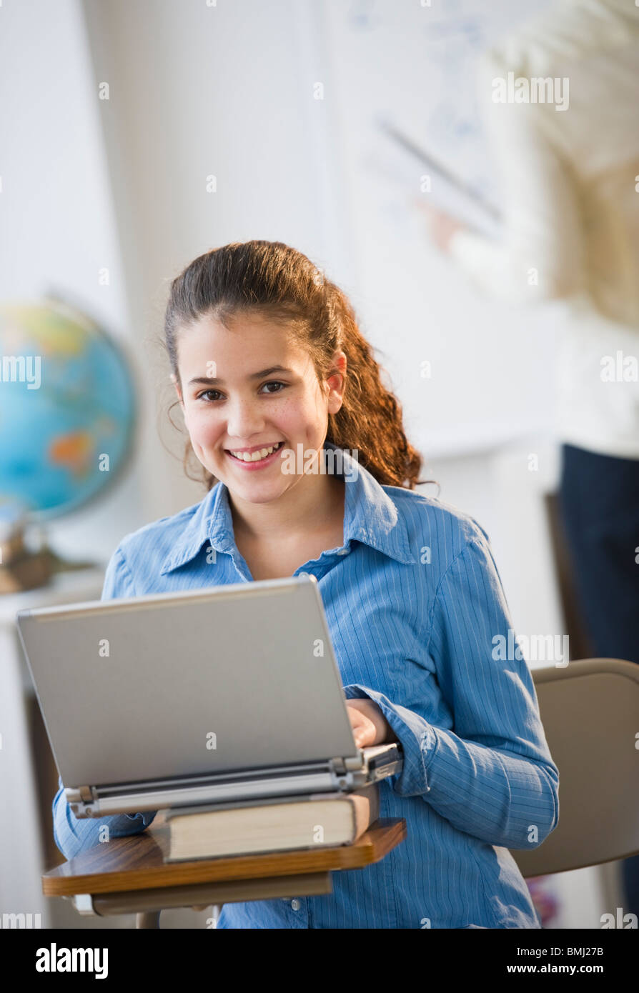 Student in classroom Stock Photo - Alamy