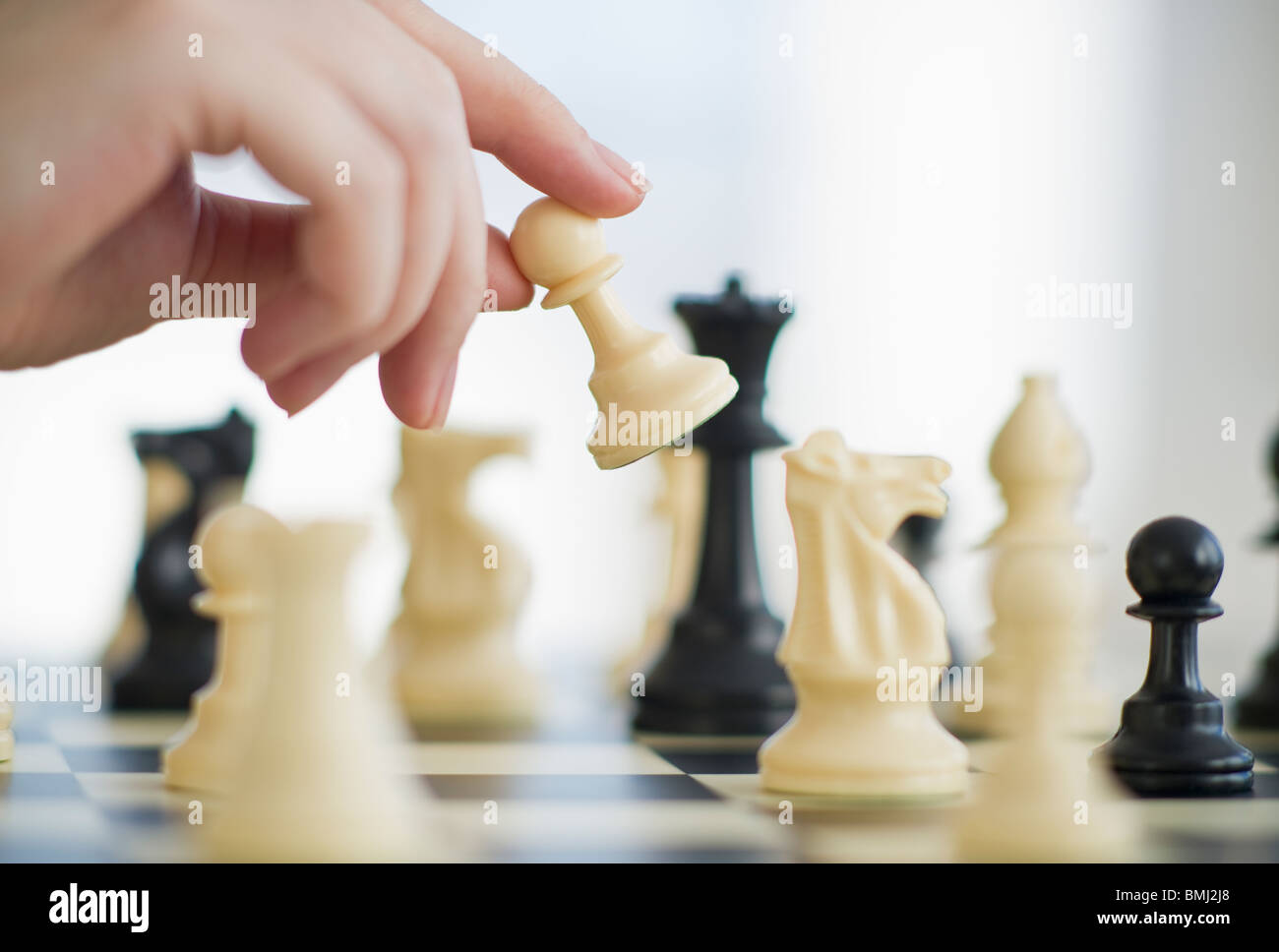 Playing game of chess Stock Photo - Alamy