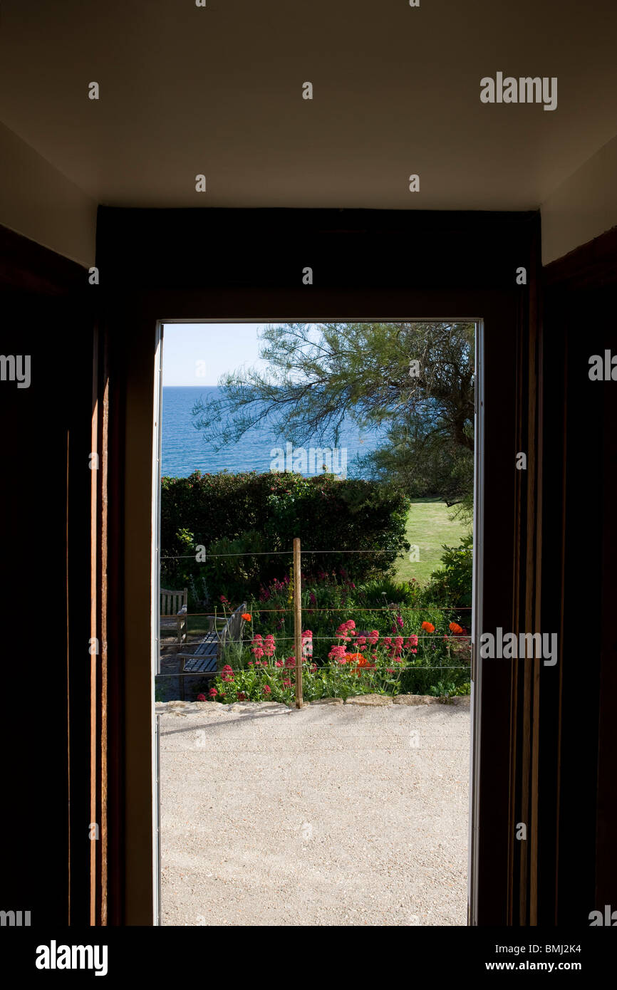 Garden view through door hi-res stock photography and images - Alamy