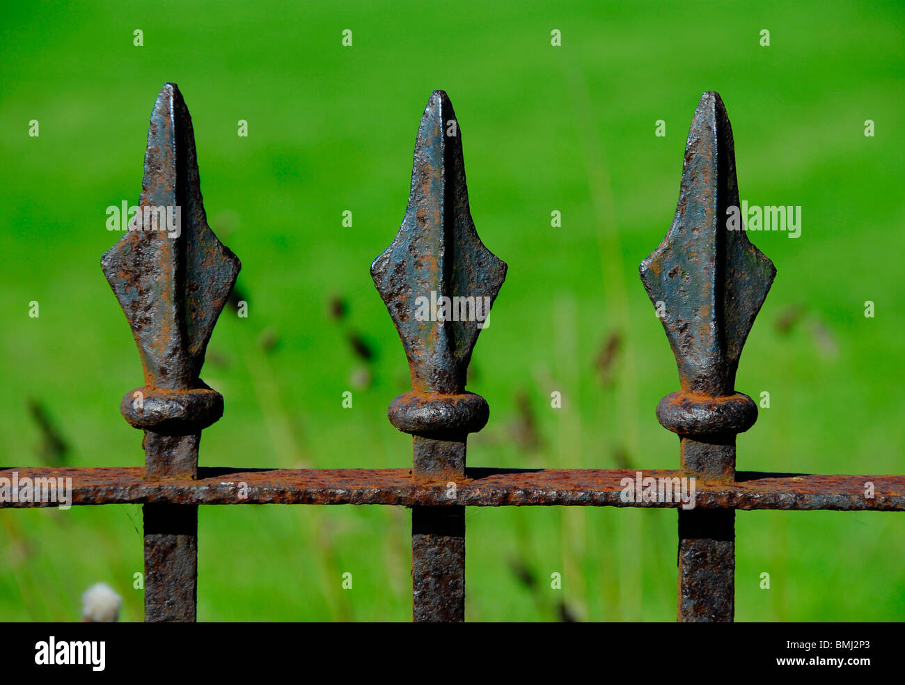 iron railing spike finial Stock Photo - Alamy