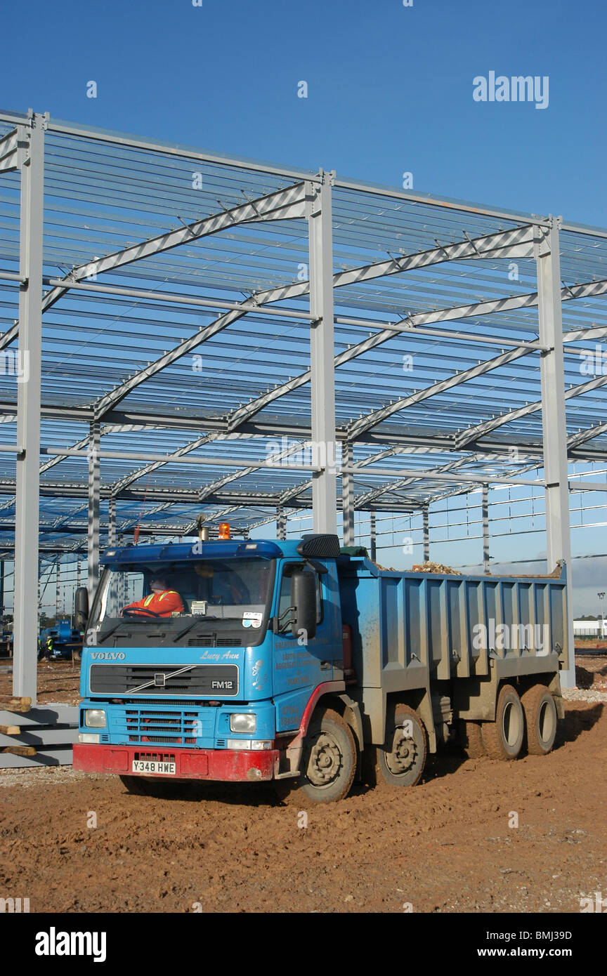 Volvo FM12 tipper lorry on a building site in England Stock Photo - Alamy