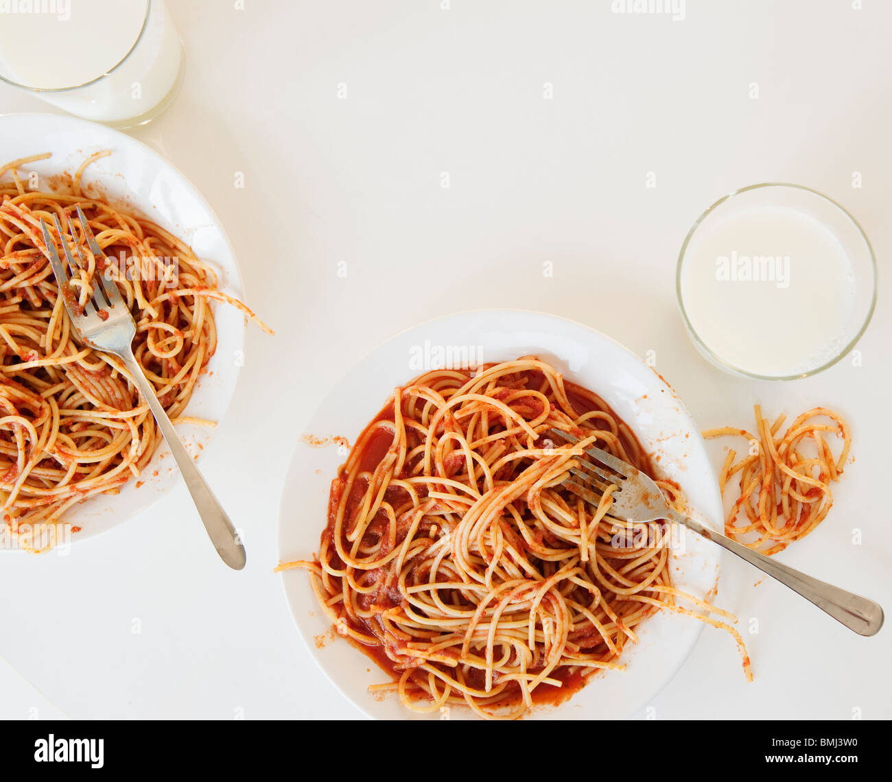 Bowls of spaghetti Stock Photo - Alamy