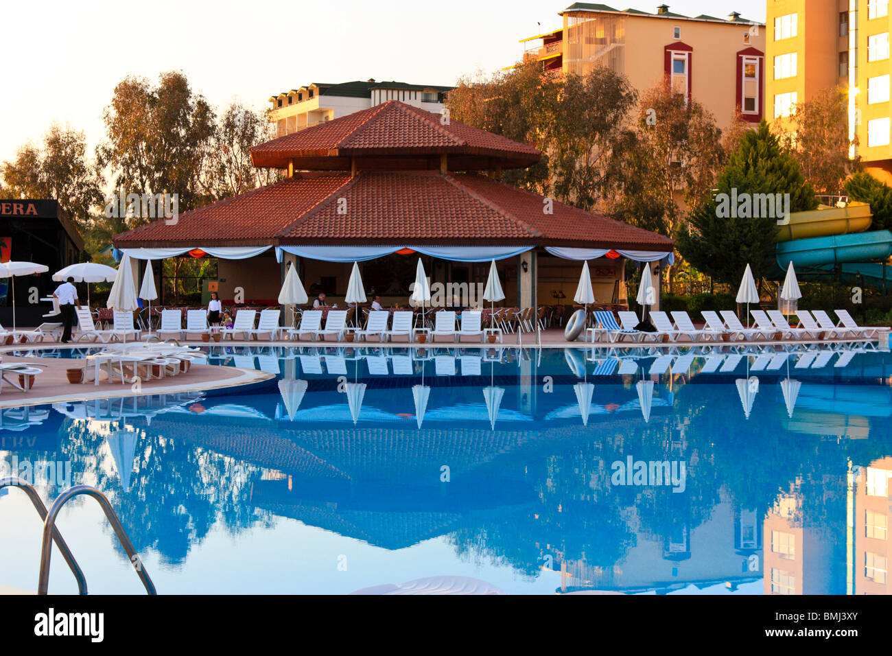 Hotel with Swimming Pool in Alanya, Turkey Stock Photo - Alamy