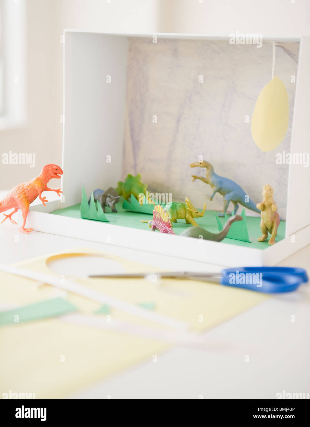 Child's dinosaur project Stock Photo - Alamy