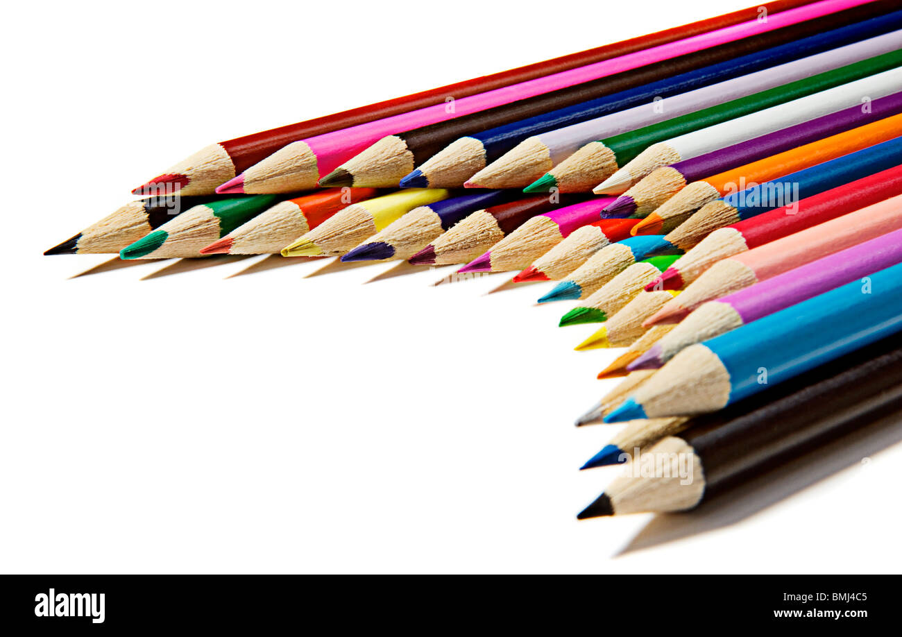 set of colorful pencils Stock Photo - Alamy