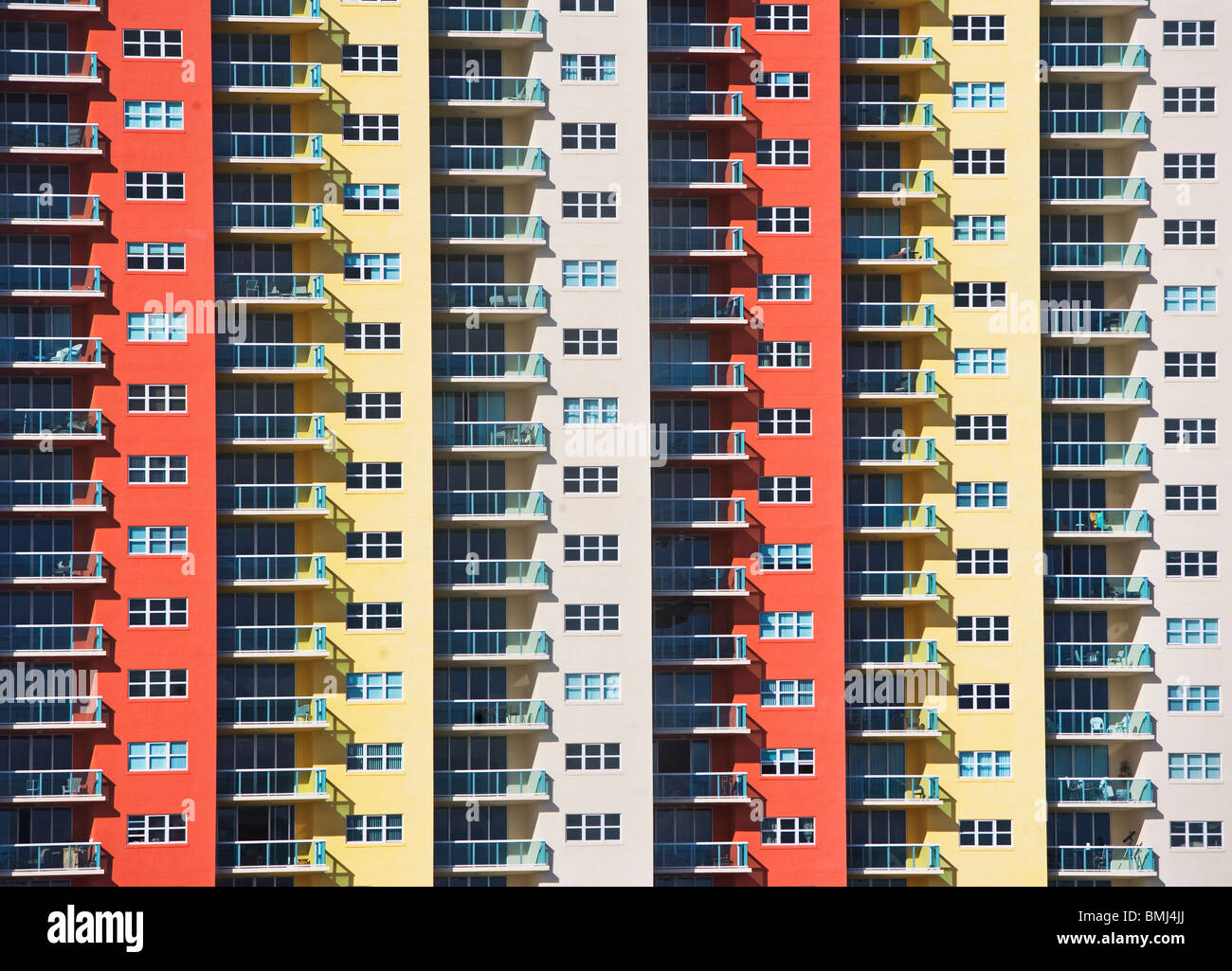 Balconies on apartment building Stock Photo - Alamy