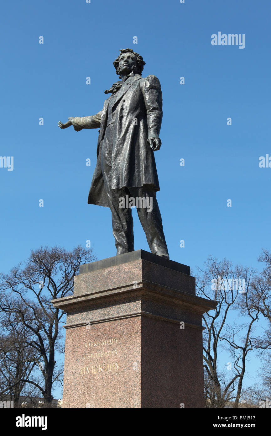 Pushkin statue hi-res stock photography and images - Alamy