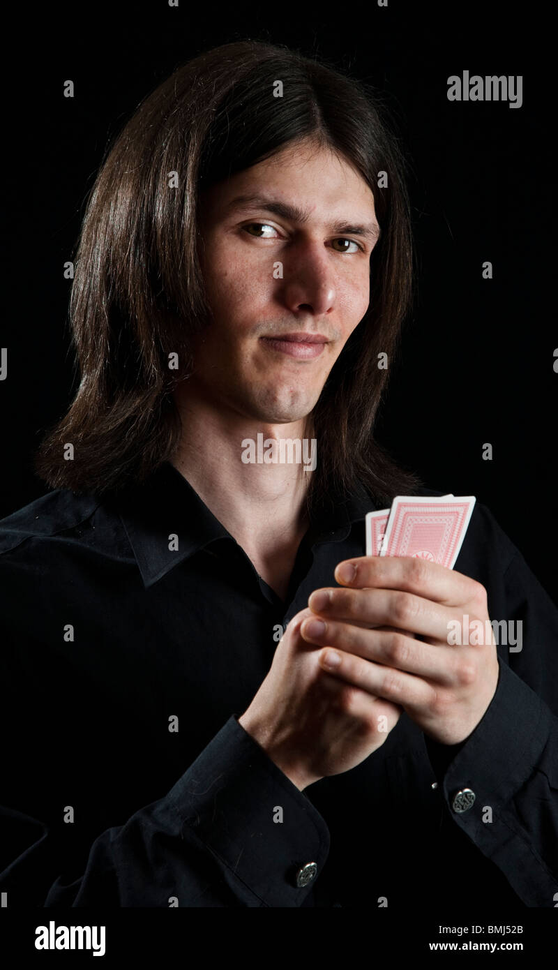 Playing cards black hi-res stock photography and images - Alamy
