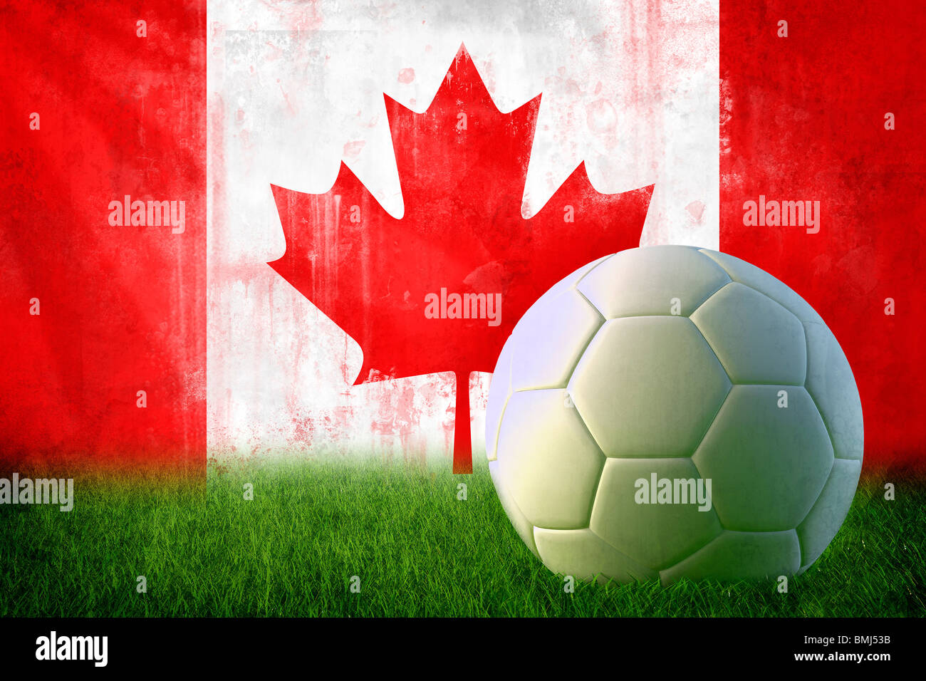 Canada flag soccer ball background hi-res stock photography and images ...