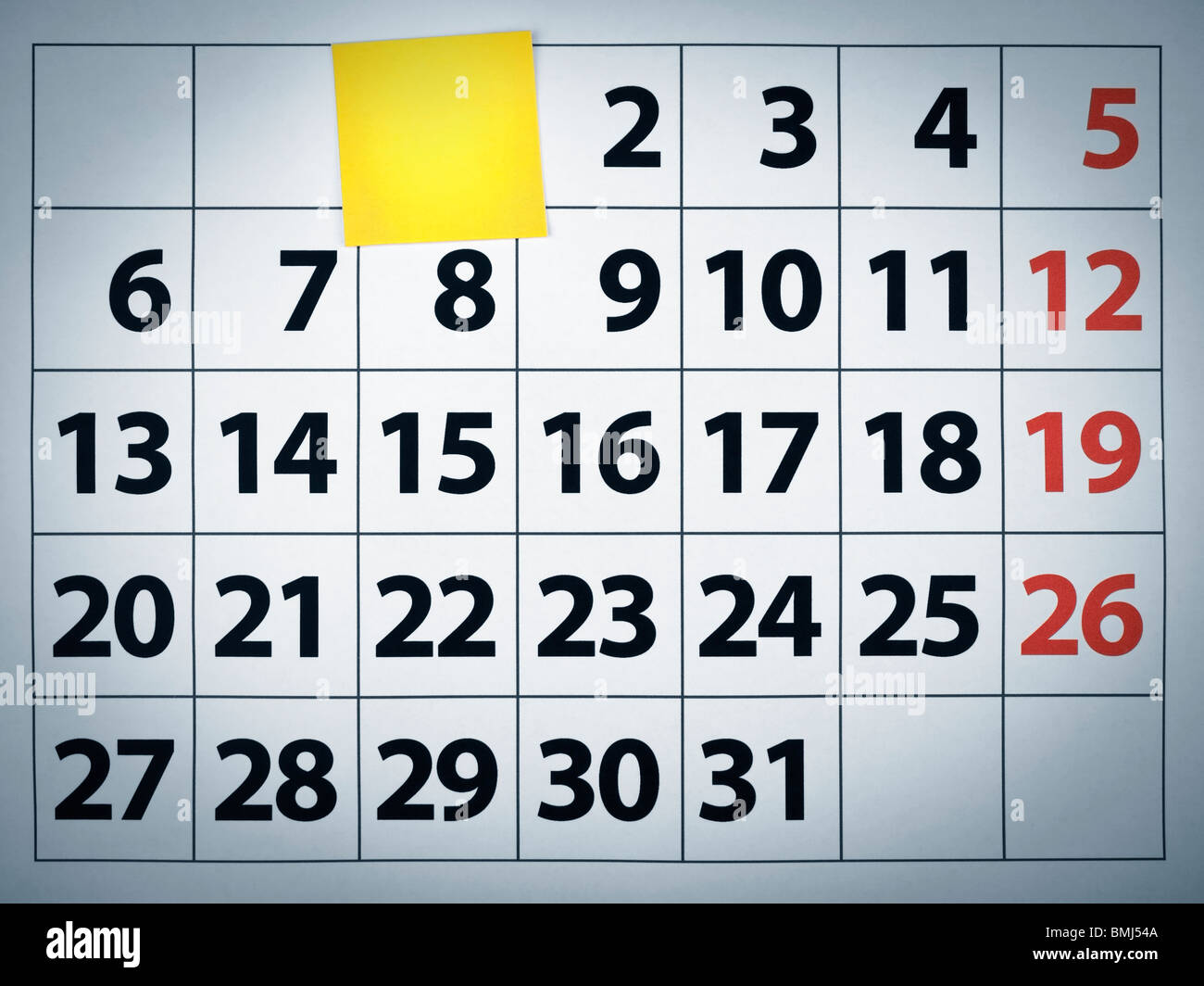 One week calendar hi-res stock photography and images - Alamy