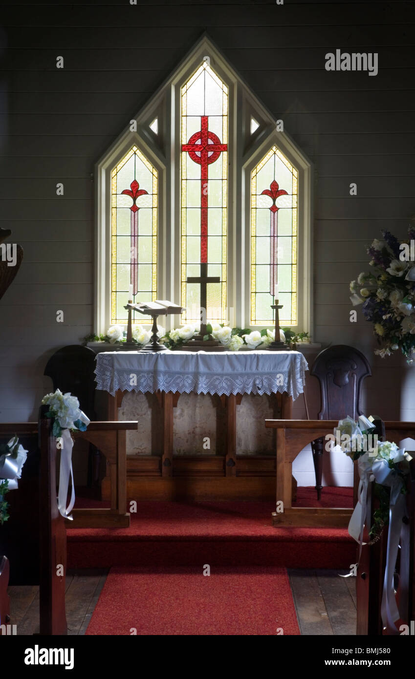 A classic old fashioned wedding chapel, Auckland, New Zealand Stock ...